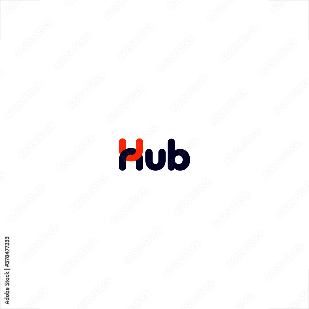 Hub logo connecting H letter design Stock Vector | Adobe Stock