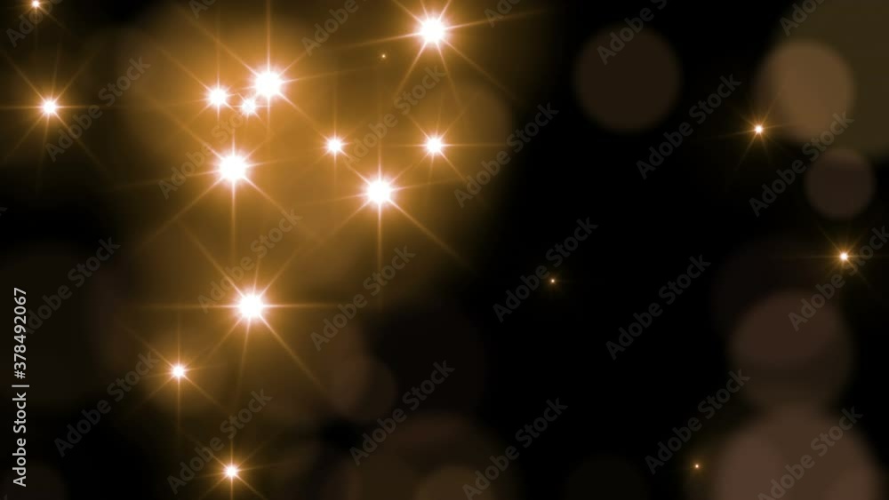 Camera flash light on black background. Orange lights. Loop animation ...