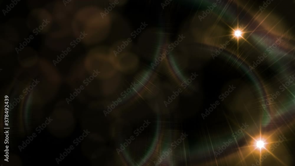 Camera flash light on black background. Orange lights. Loop animation ...