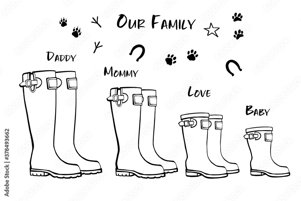 Rain Boots Clip Art Black And White