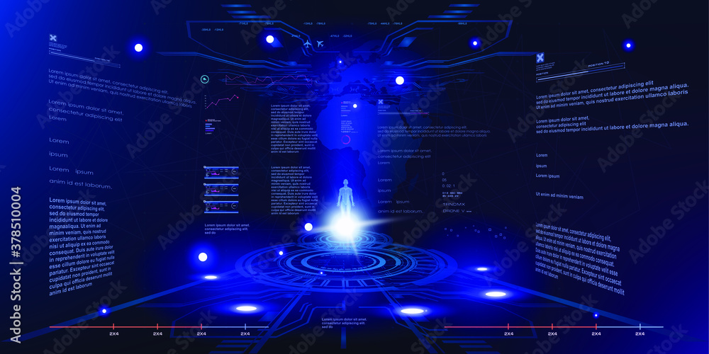 Futuristic Computer Interface Wallpaper
