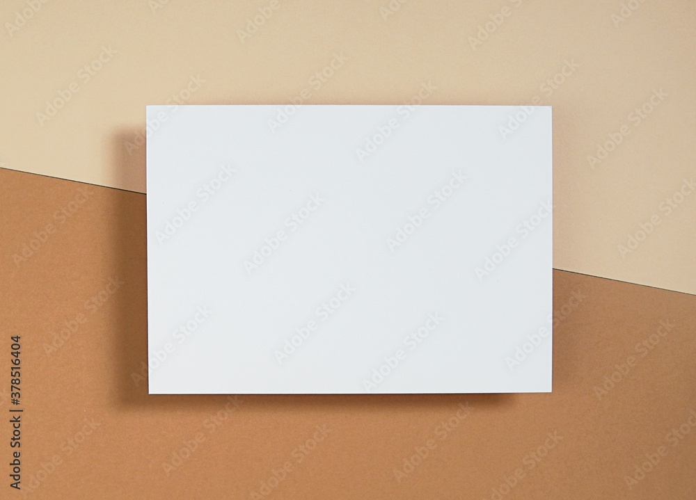Horizontal empty card mockup, for invitation, thank you card, greeting ...