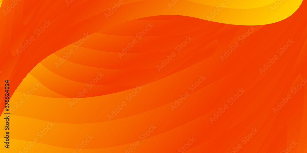 Abstract yellow and orange warm tone background with simply curve ...