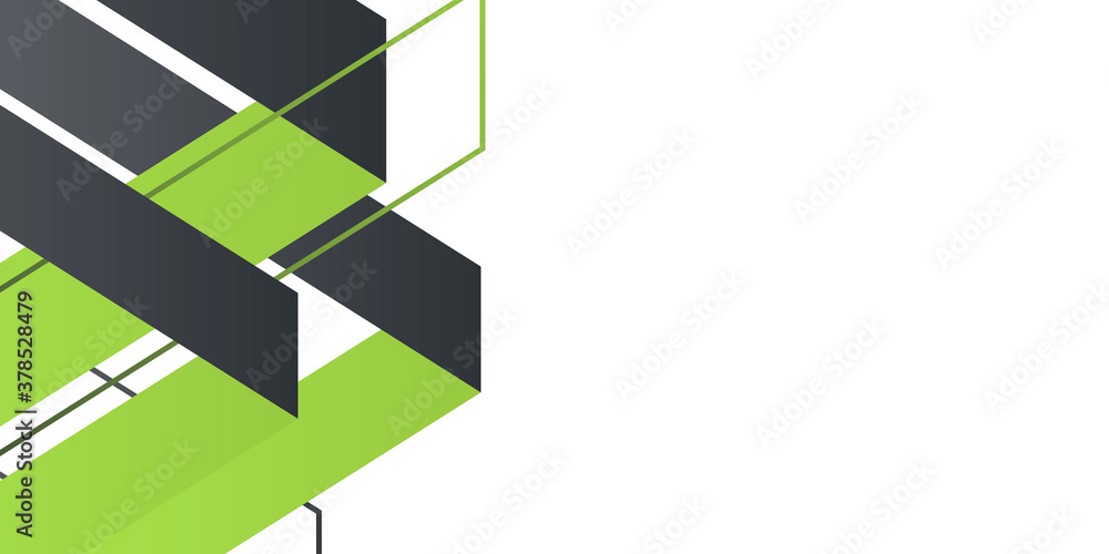 Modern black green abstract presentation background on white background ...