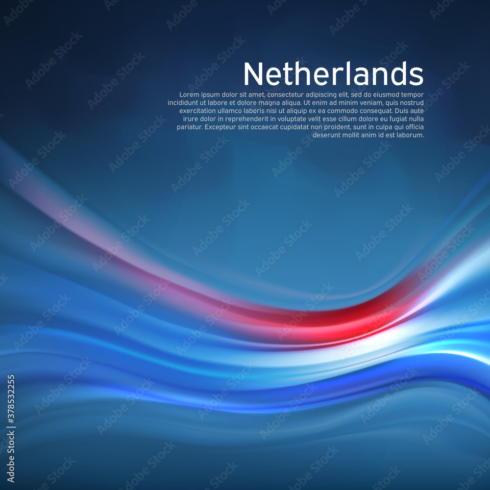 Netherlands abstract flag background. Blurred pattern of light colors ...