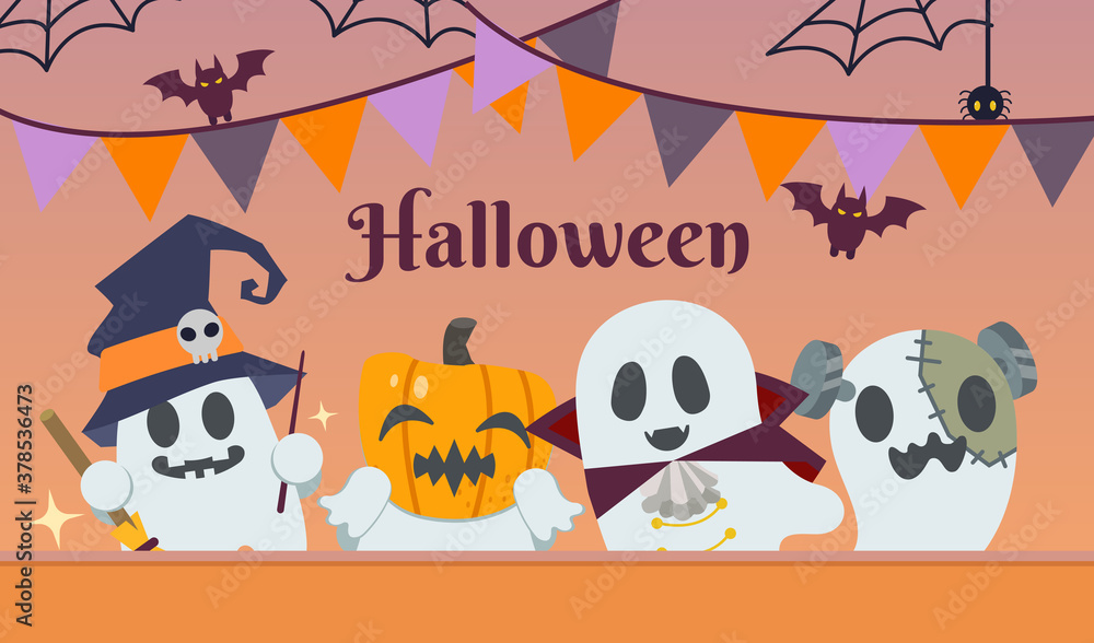 The halloween party for friend group of black cat wear fantasy costume ...