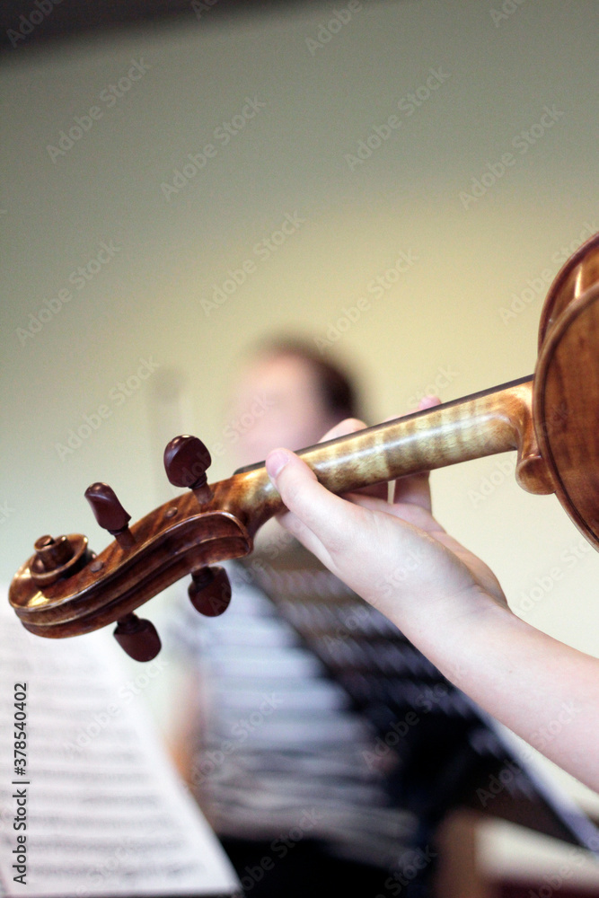 Violinist hand detail Stock Photo | Adobe Stock