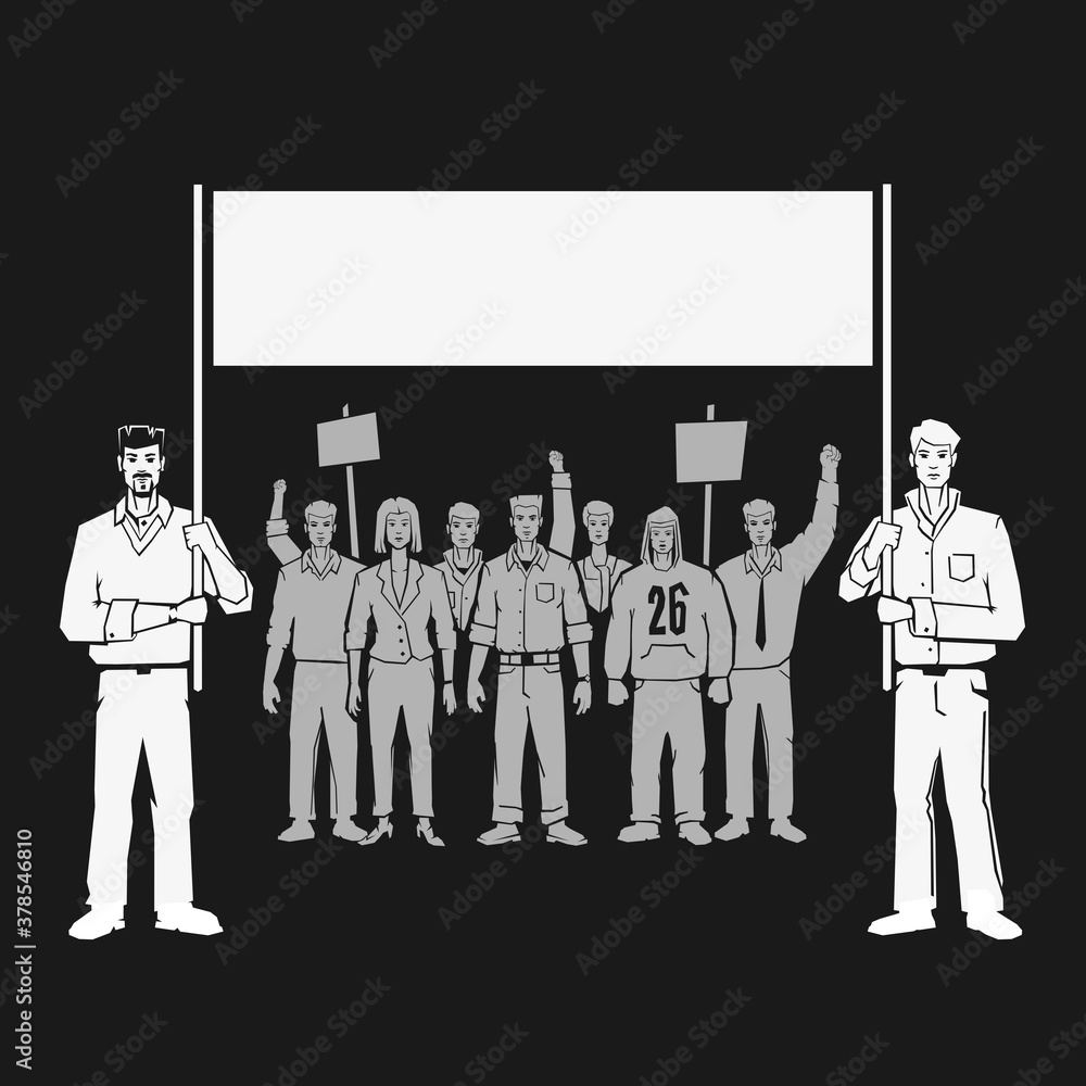 Vectro Illustration People At The Rally Stock Vector | Adobe Stock
