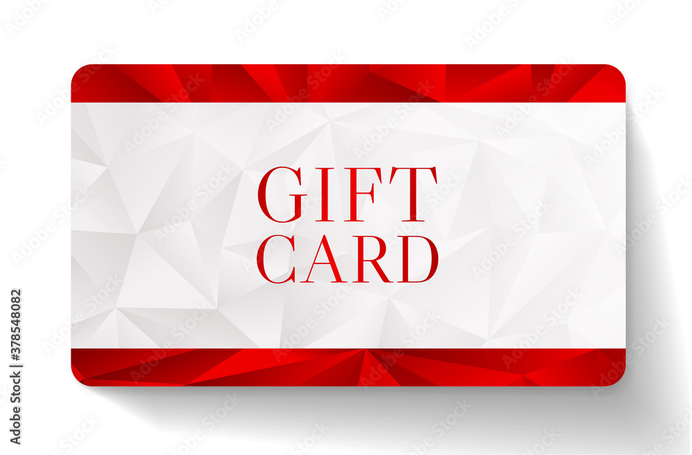 Grafika wektorowa Stock: Gift card with abstract white polygon ... Grafika wektorowa Stock: Gift card with abstract white polygon ...