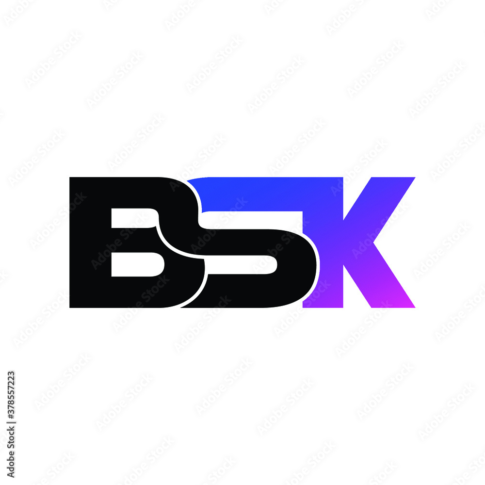BSK letter monogram logo design vector Stock Vector | Adobe Stock