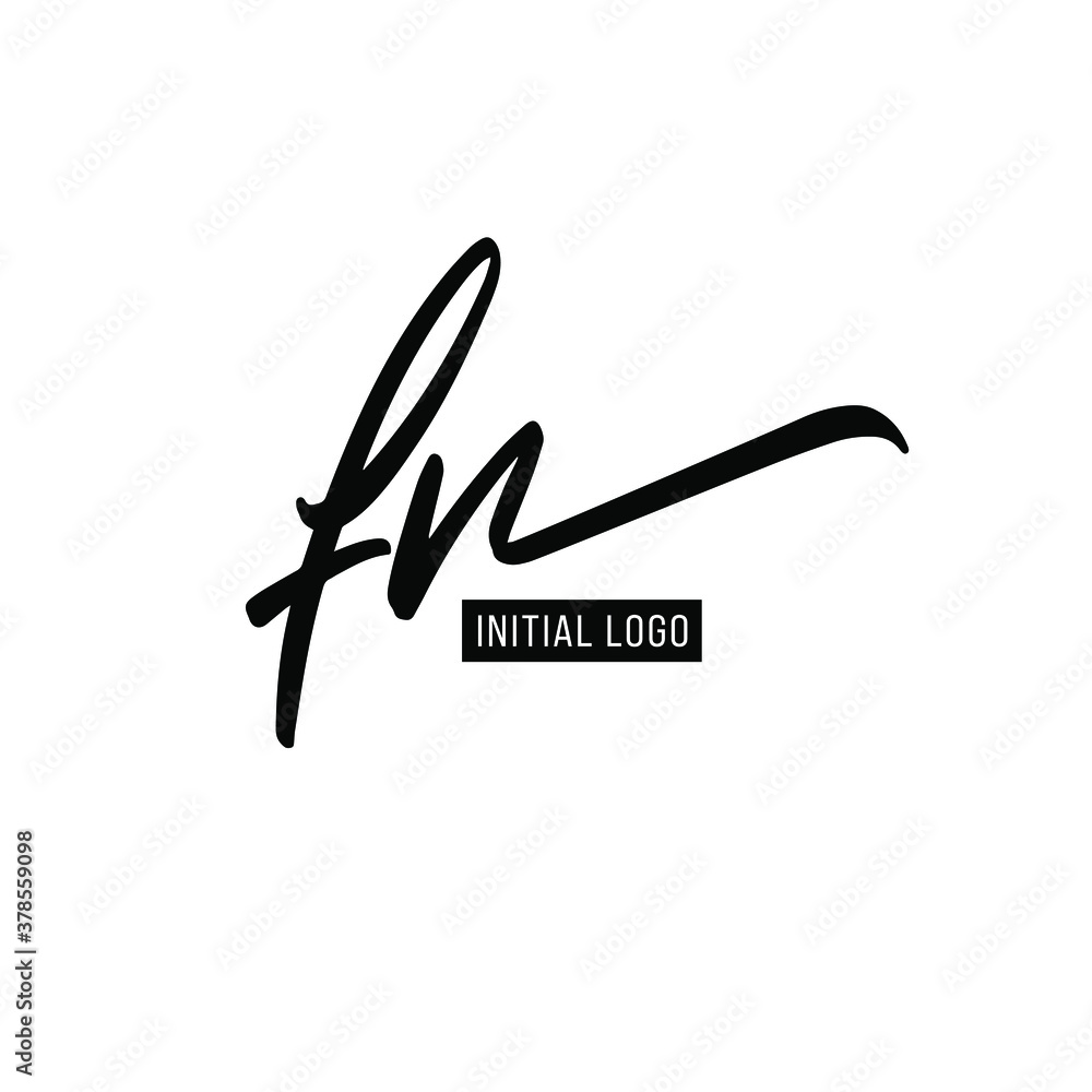 Initial FN Letter Logo With Creative Modern Business Typography Vector ...