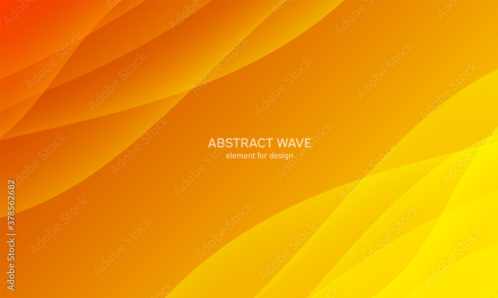 Abstract wave element for design. Orange.Digital frequency track ...