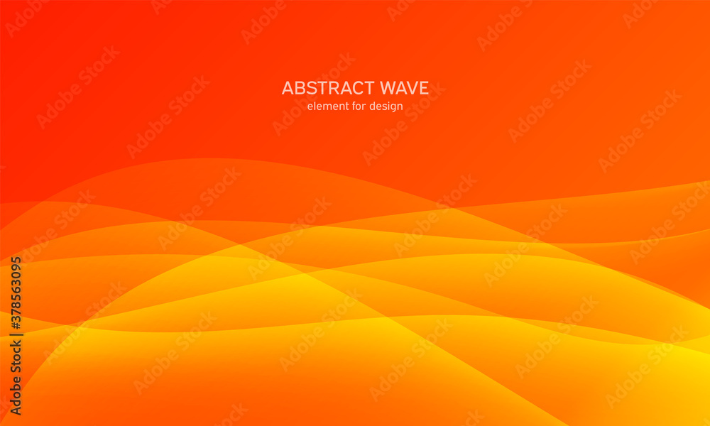 Abstract wave element for design. Orange.Digital frequency track ...