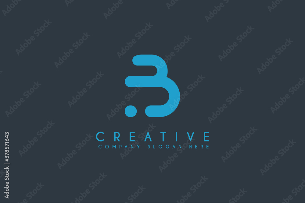 initial letter B Technology logo design vector illustration Stock ...