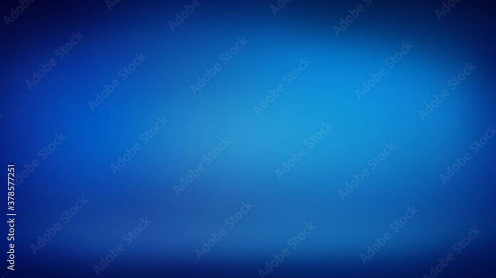 empty blue background and spotlight in centre with free space studio ...