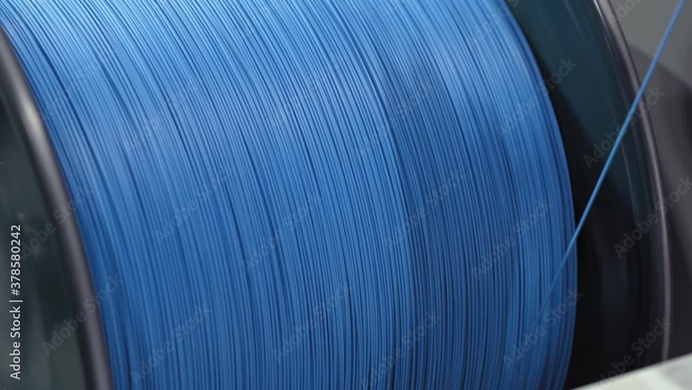 Copper winding Wire Manufacturing Process. Cable production plant Stock ...