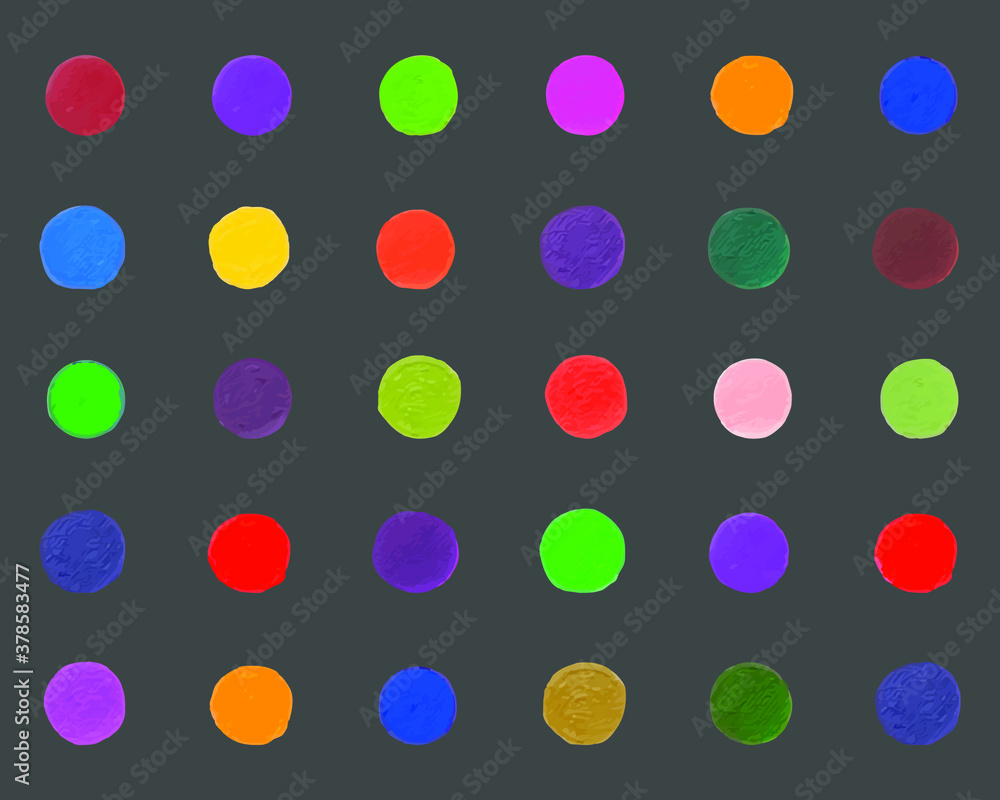 Set of round colorful vector shapes. Abstract vector banner. Design ...