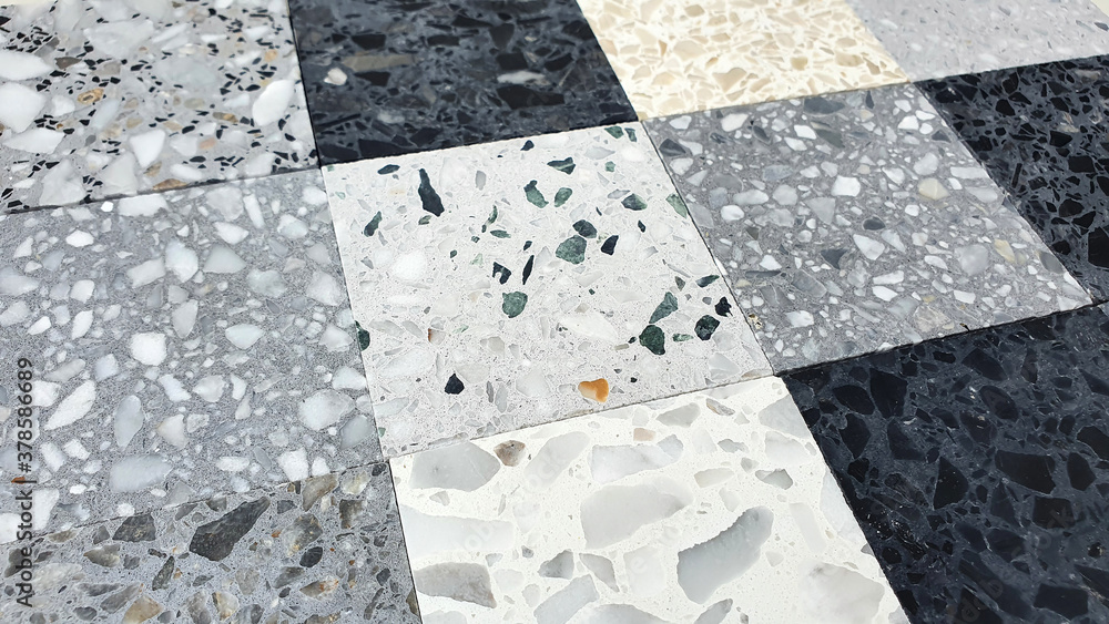 Foto de various pattern and color of terrazo stone samples ,classic ...
