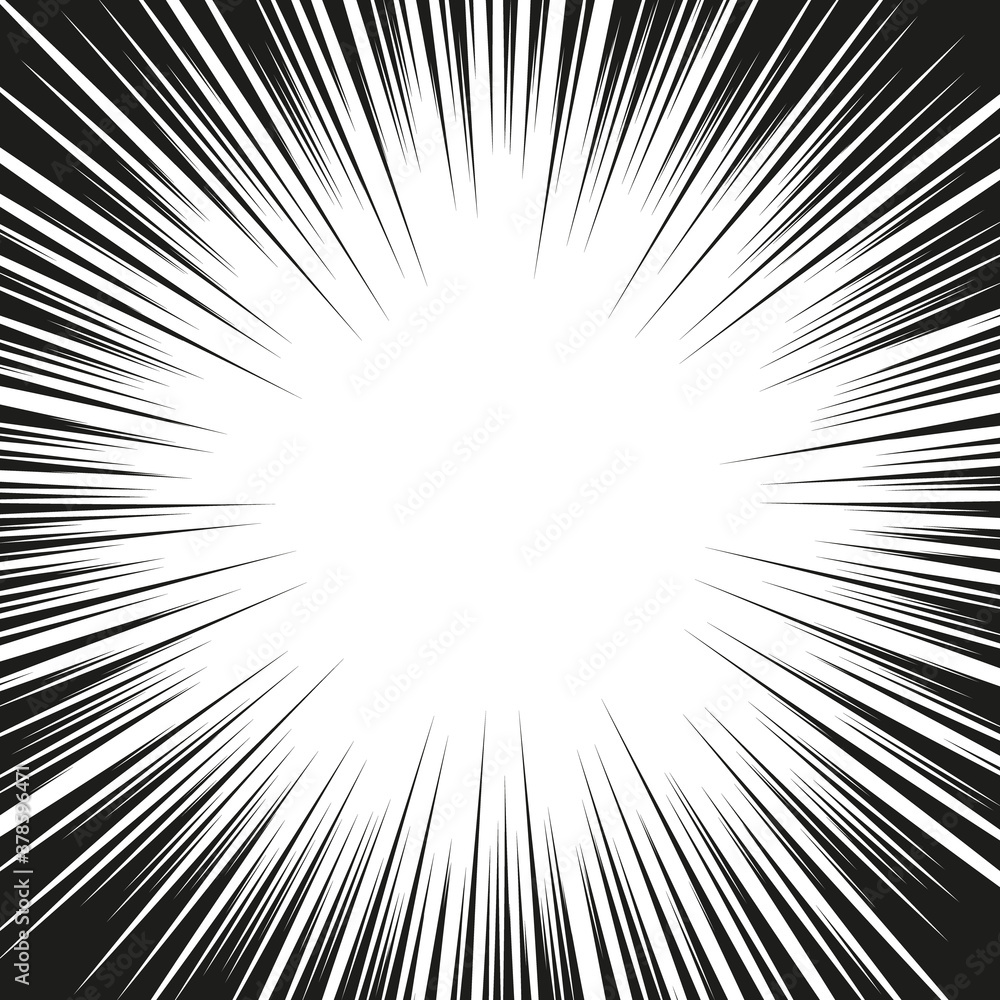 Abstract comic book flash explosion radial lines background. Vector ...