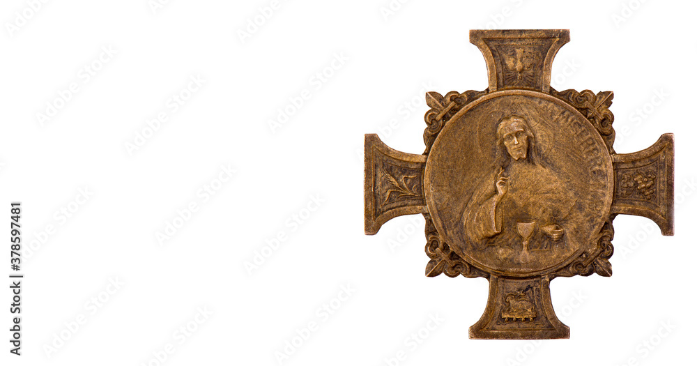 The Holy Grail of Jesus. Holy Eucharist in church. Preparing for ...