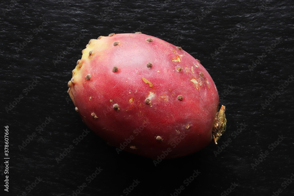 Photography of an isolated prickly pear on slate background for food ...