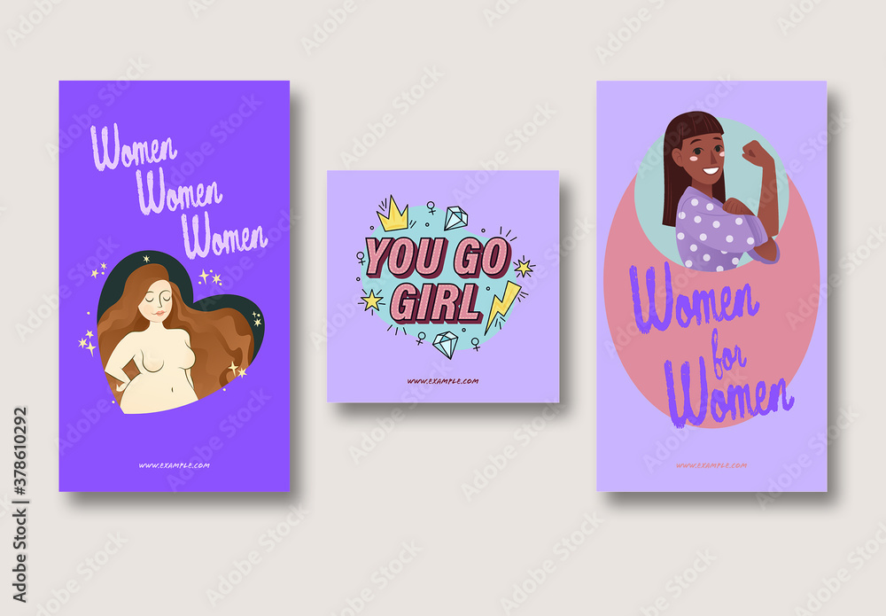 Women's Day Social Media Layout Stock Template | Adobe Stock