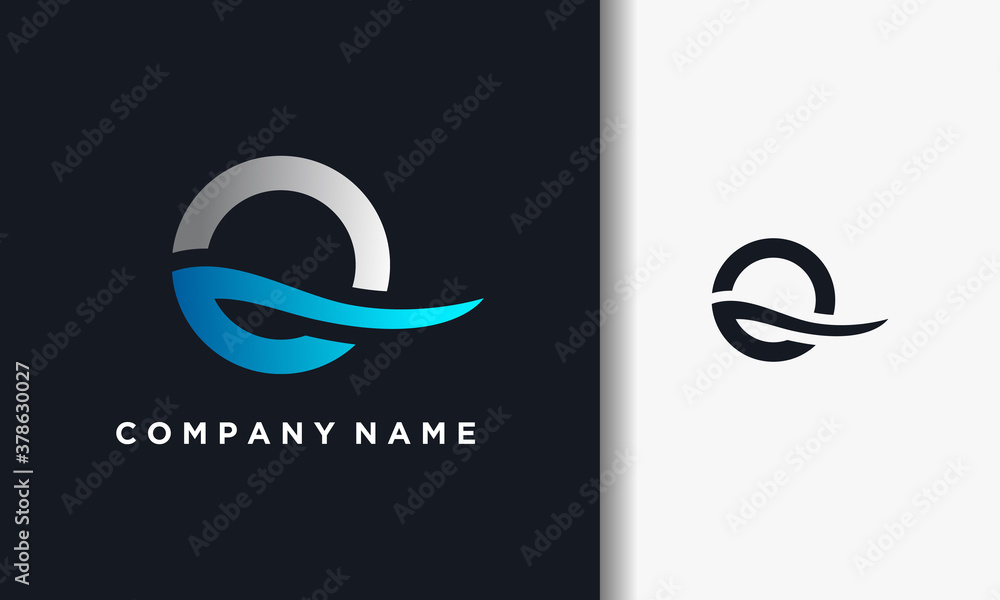 water letter O logo Stock Vector | Adobe Stock