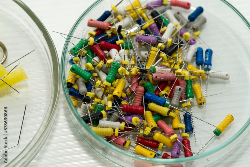 set of dental needles, endodontic needles for the treatment of pulpitis ...