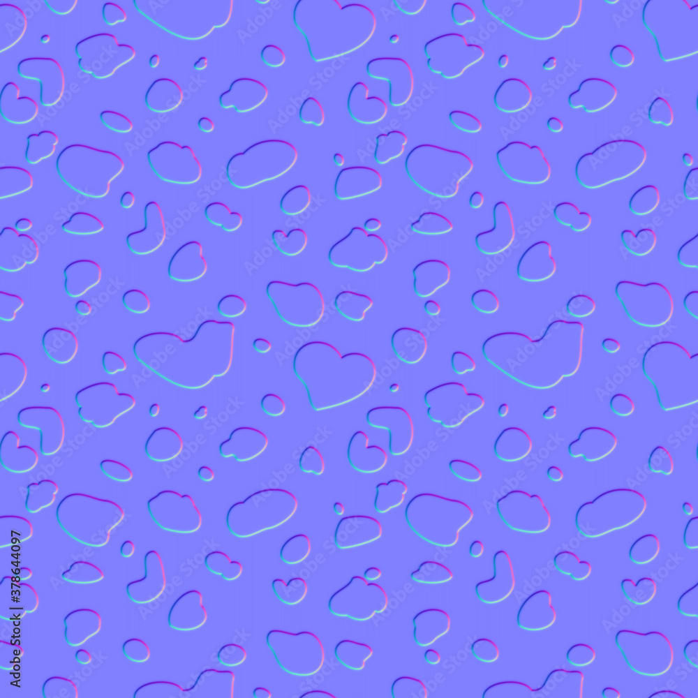 Normal map of spots background, seamless pattern texture for use in 3D ...