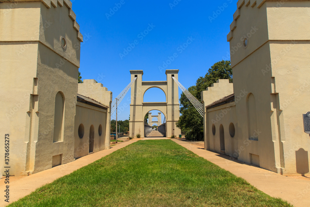 The Waco Texas suspension Bridge built in 1870 is a landmark and ...