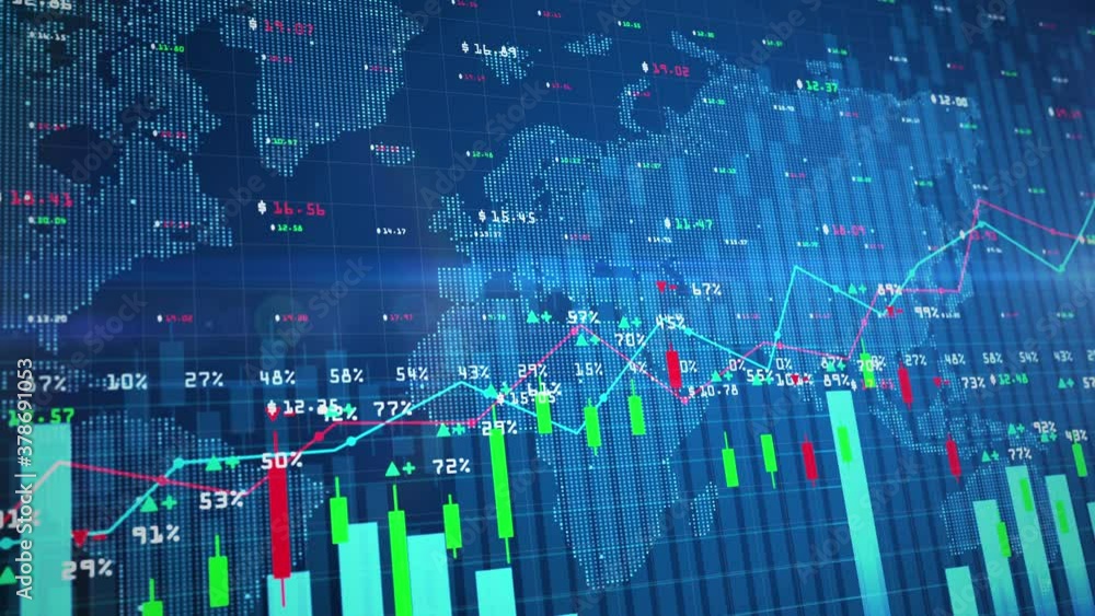 Digital Stock exchange market chart or forex trading graph and ...