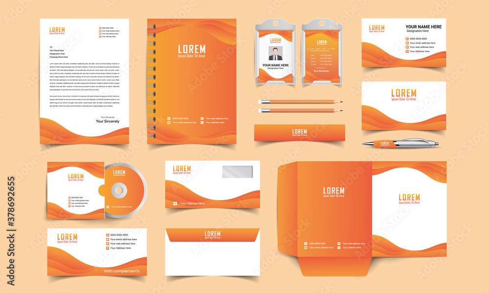 Clean, smooth and simple business stationery for your brand. corporate ...