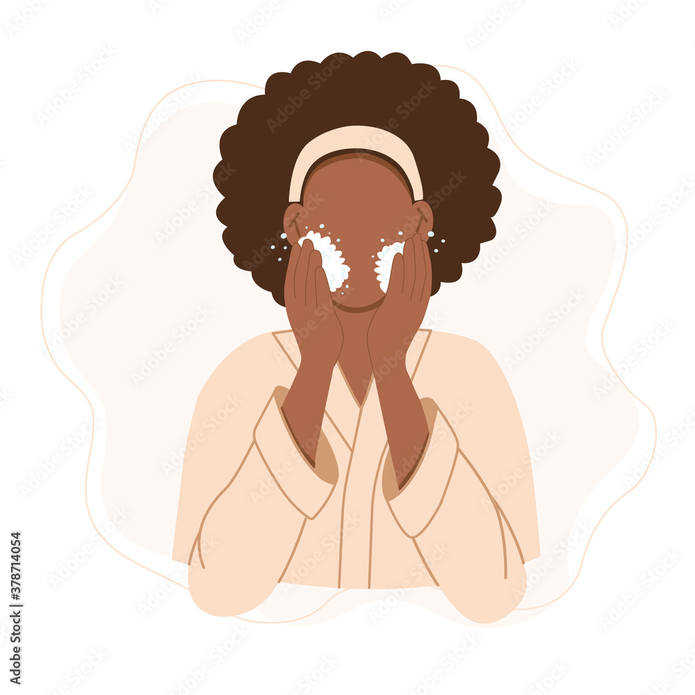 Washing Face With Soap Cartoon