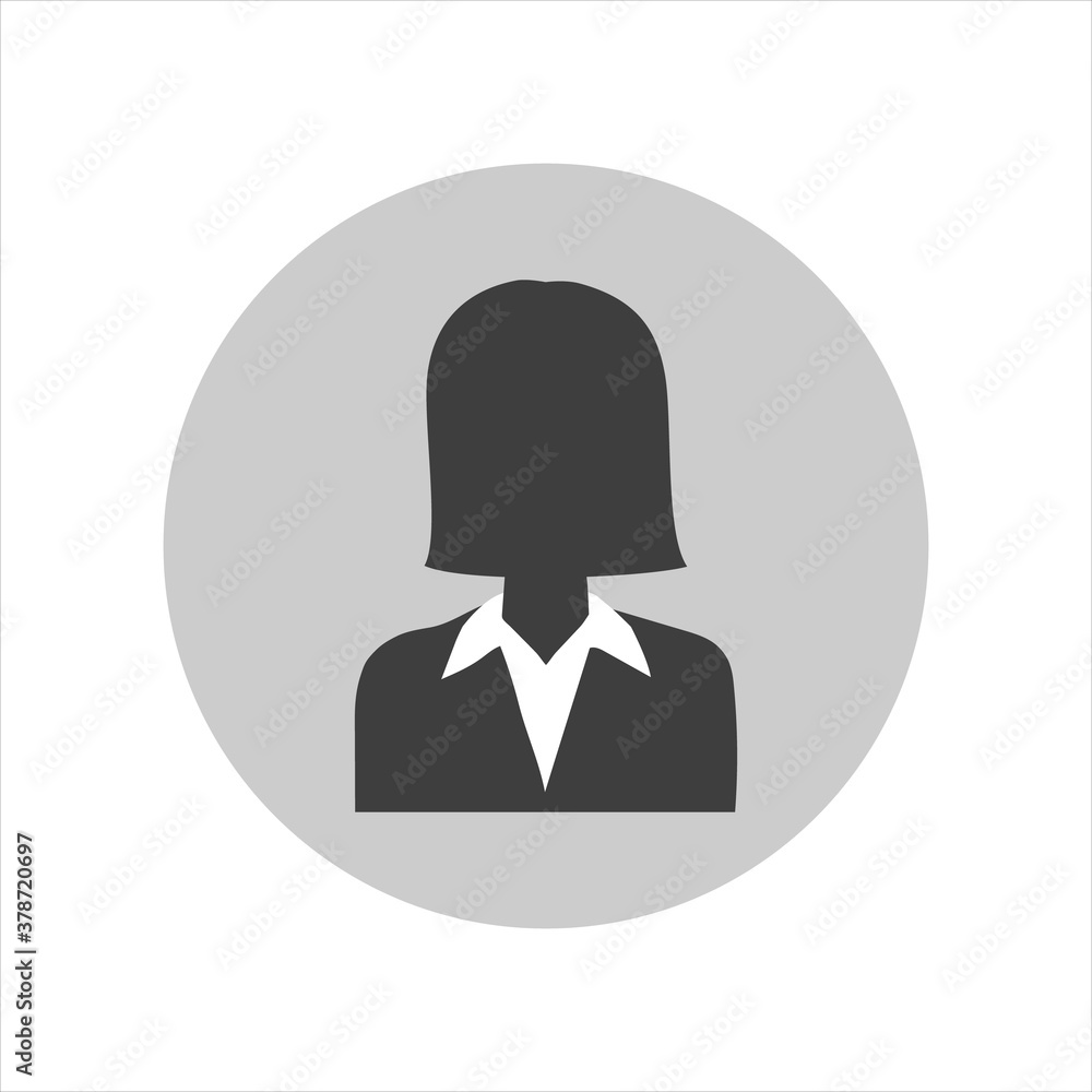 Placeholder Avatar. Female Person Default Woman Avatar Image. Gray ...