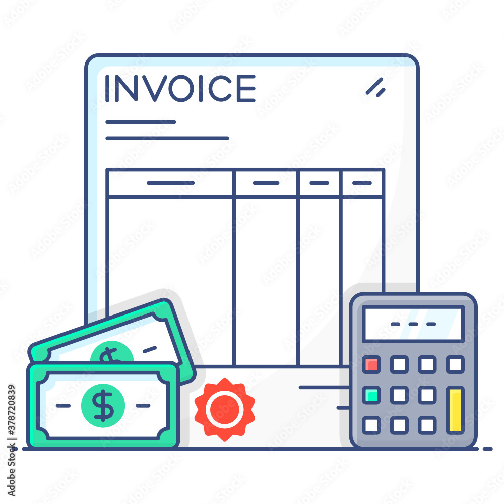 Flat Invoice Icon