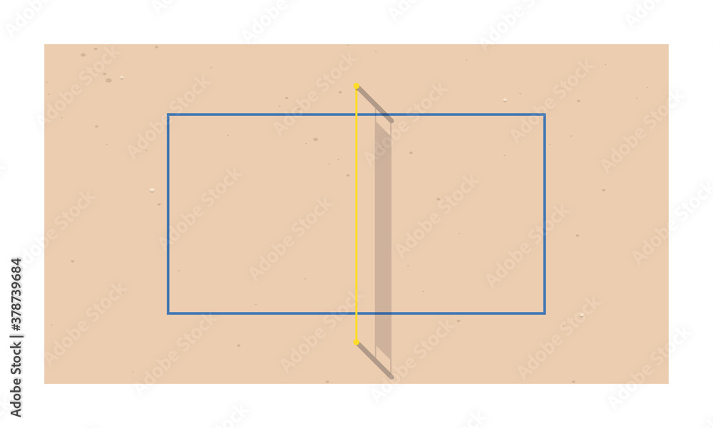 Beach volleyball court with net. Top view. Stock Vector | Adobe Stock