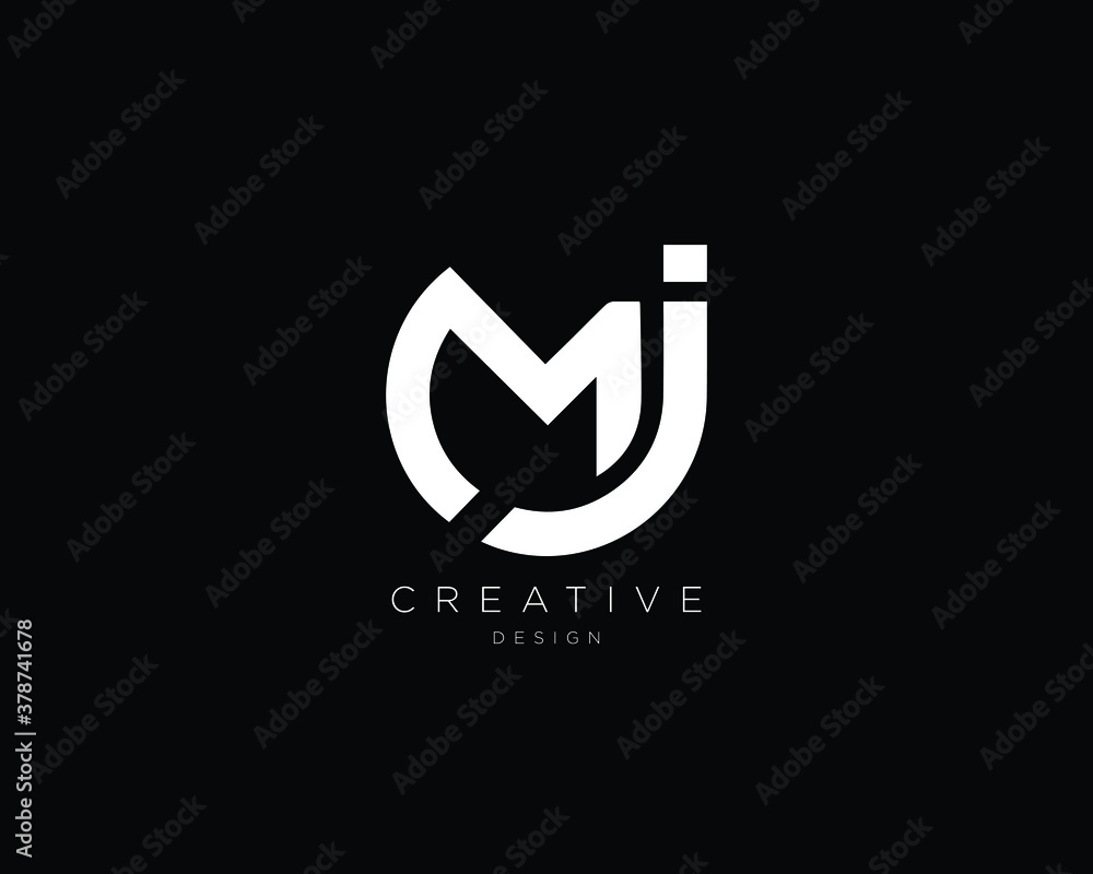 Professional and Minimalist Letter MJ Logo Design, Editable in Vector ...
