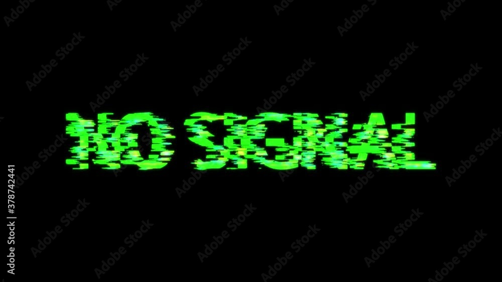 Abstract Digital Animation of Glitch and Noise. No Signal on the TV ...