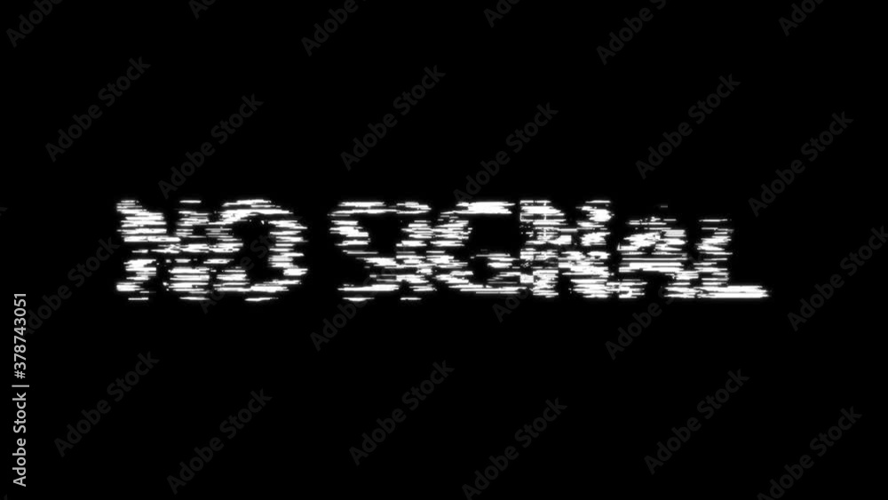 Abstract Digital Animation of Glitch and Noise. No Signal on the TV ...