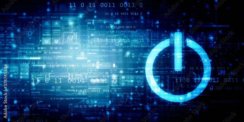 2d illustration power symbol Stock Illustration | Adobe Stock