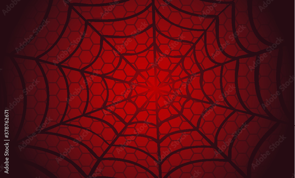 White Cobweb Red background. Vector Spider happy halloween party day ...