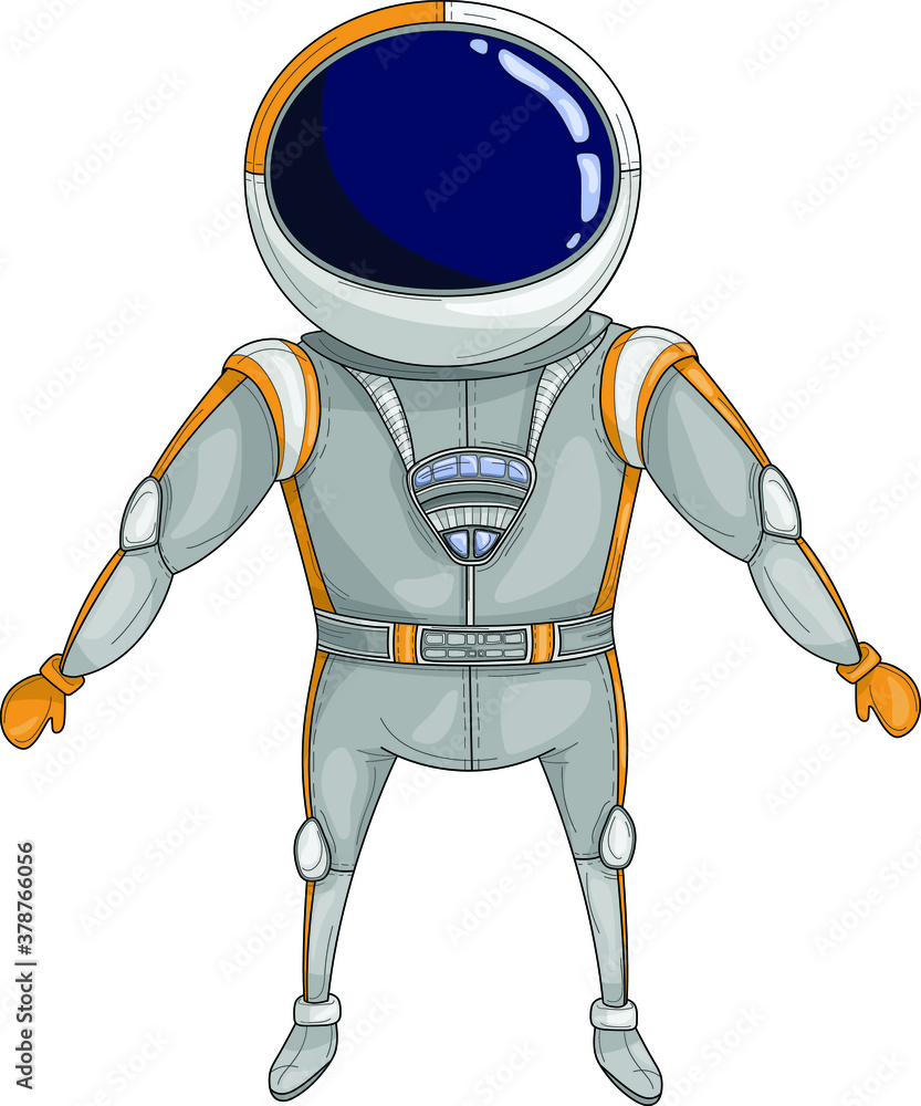 Cartoon spaceman character temlate. Vector illustration for games ...