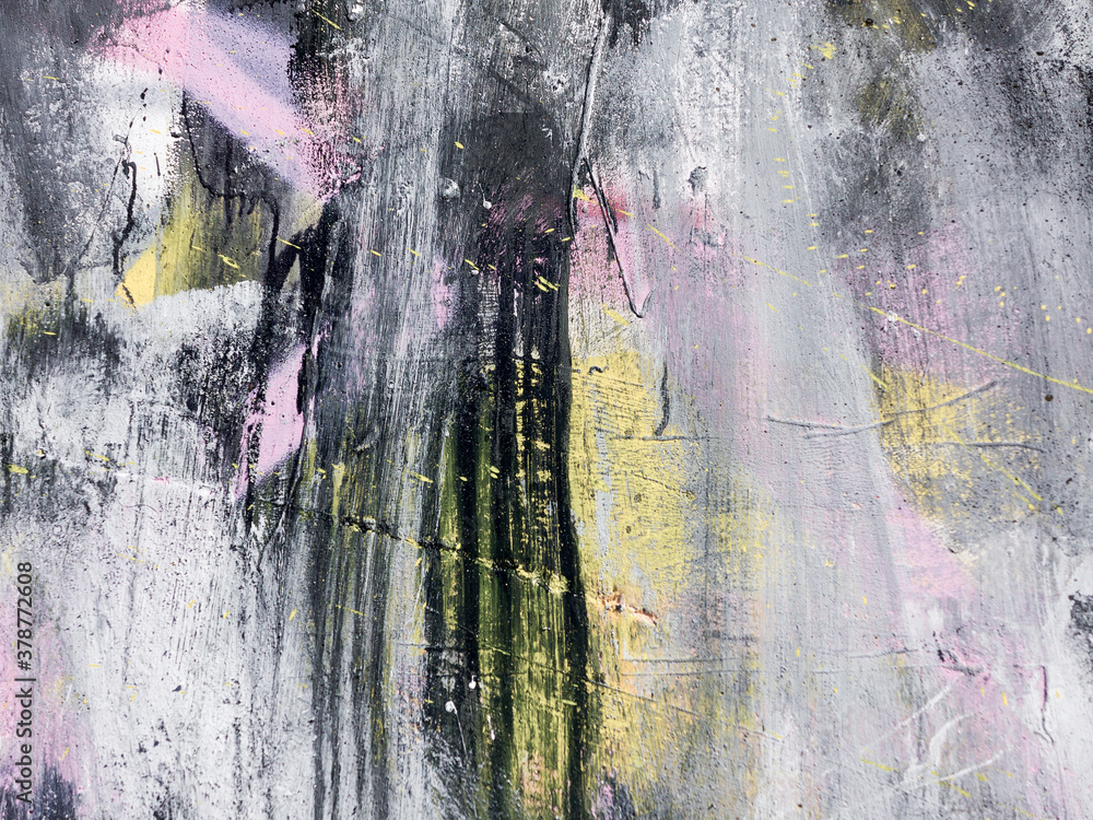 Rough paint dripping, spray paint artwork. Abstract background oil ...