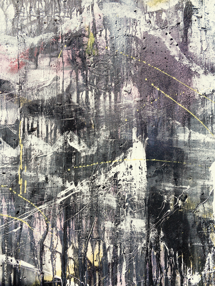 Rough paint dripping, spray paint artwork. Abstract background oil ...