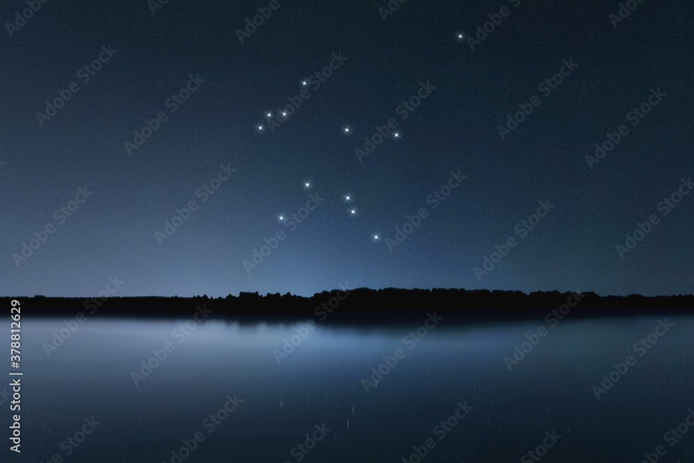 Aquarius star constellation, Night sky, Cluster of stars, Deep space ...