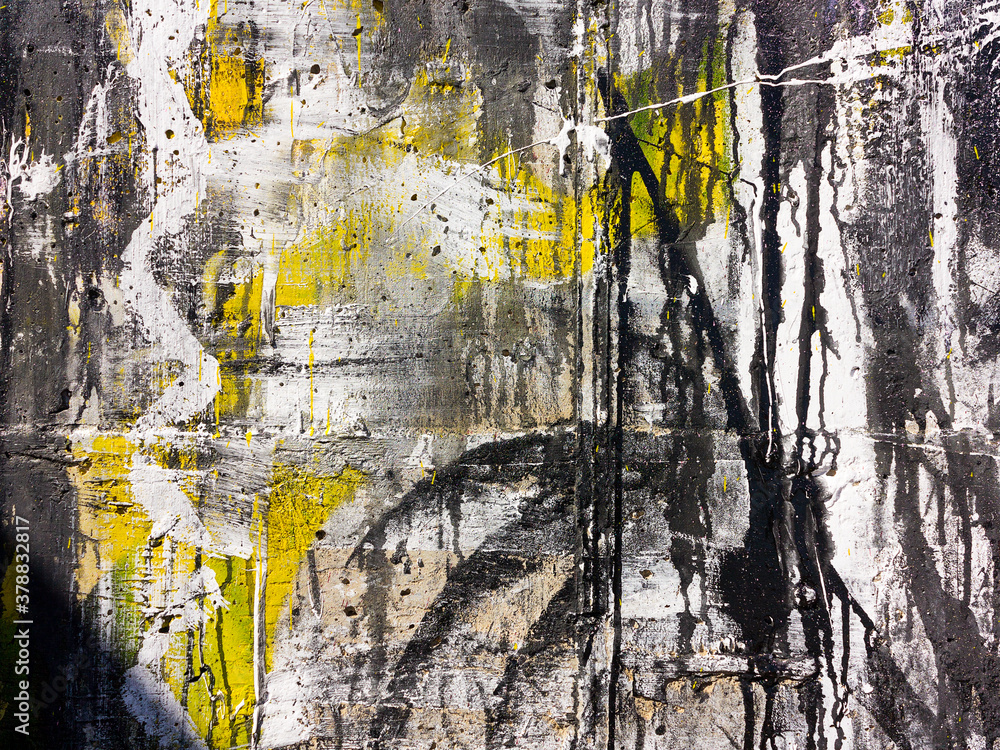 Rough paint dripping, spray paint artwork. Abstract background oil ...