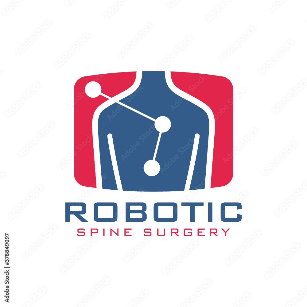 Robotic Spine Surgery Logo Design Stock Vector | Adobe Stock