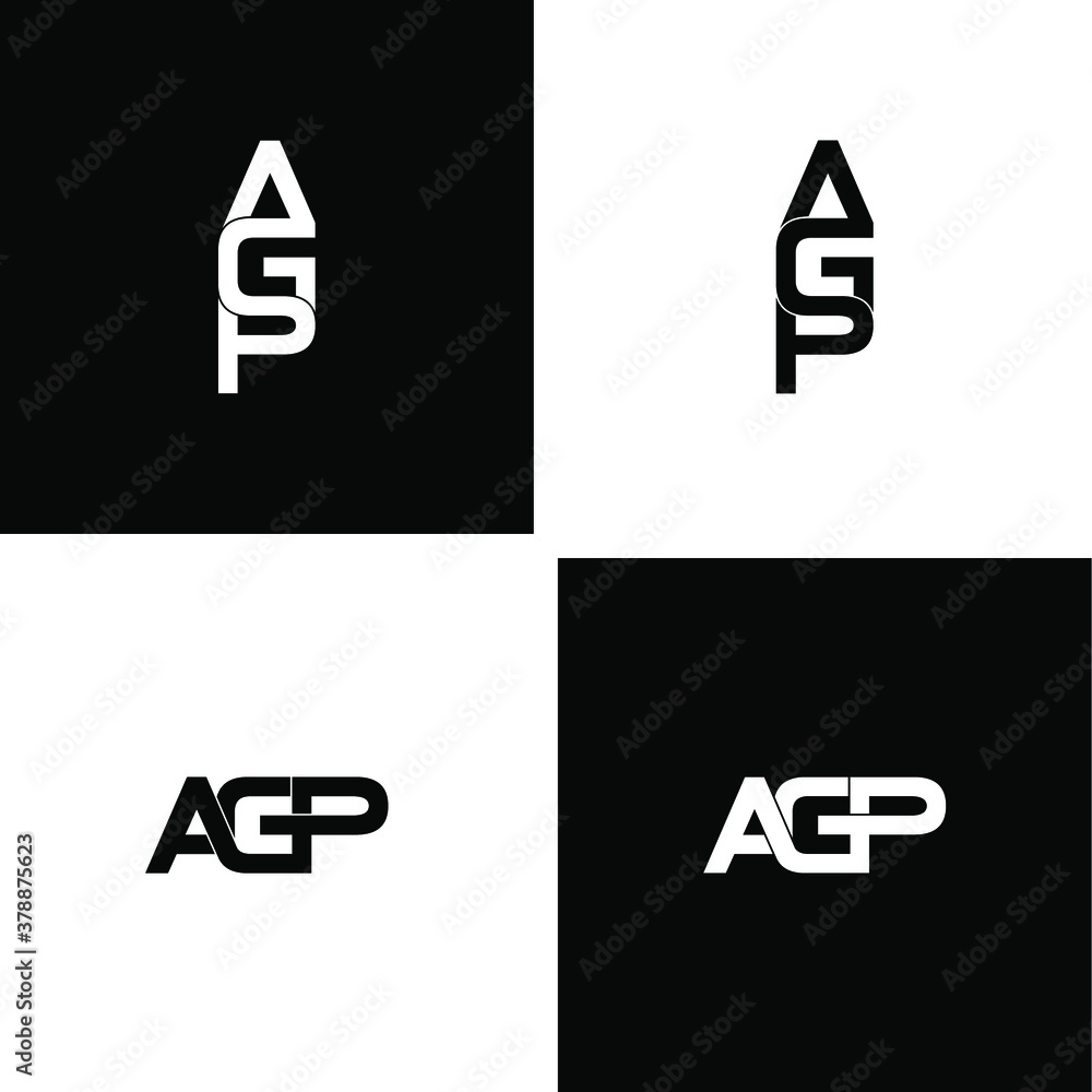 agp letter original monogram logo design set Stock Vector | Adobe Stock
