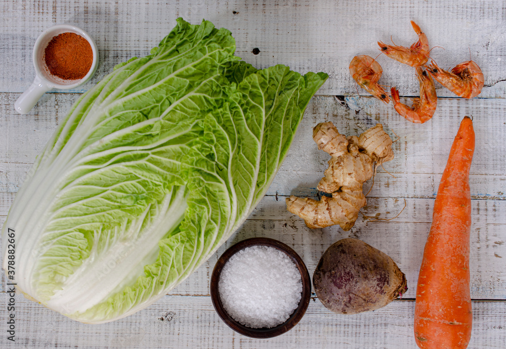 Kimchi, conserva de acelga e legumes Stock Photo | Adobe Stock