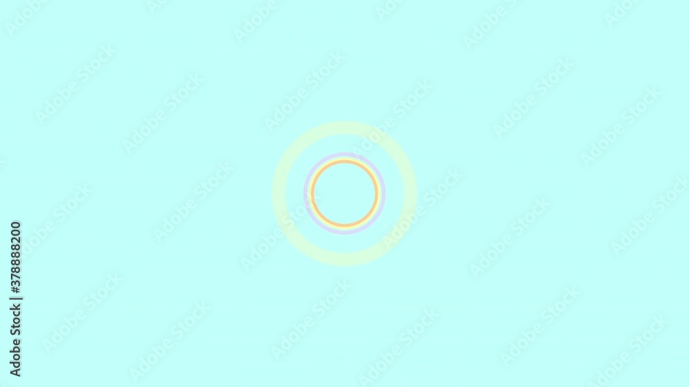 blue Simple round transition circle cascade. Looped intro animation ...